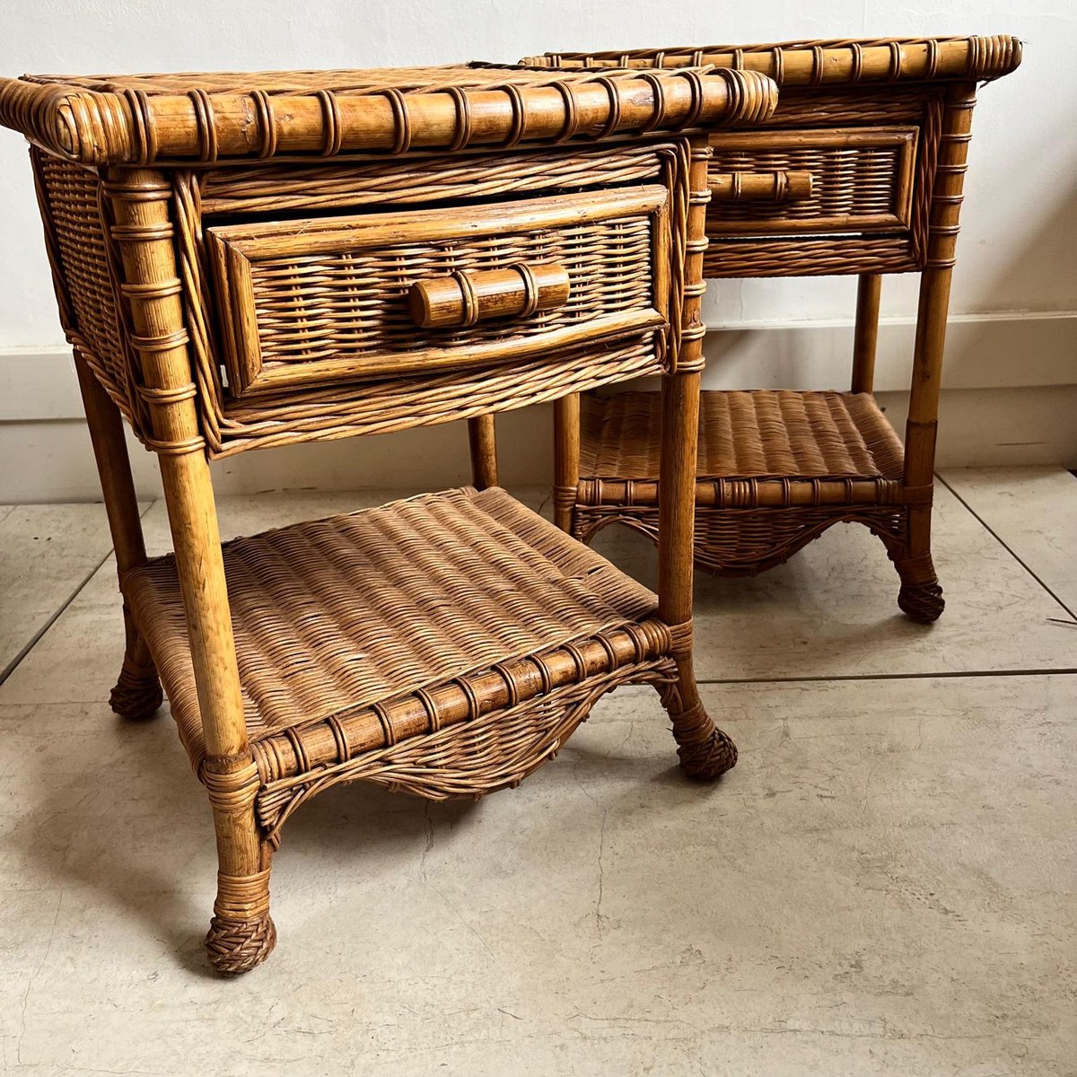 Bedside Tables / Nightstands, 1980s, Set of 2 for sale at Pamono