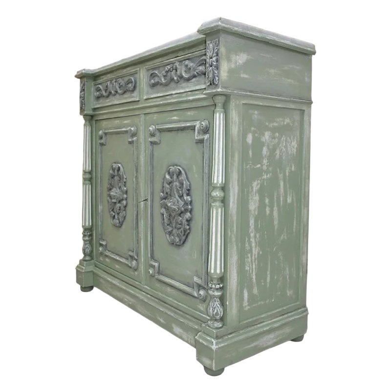 Antique Mediterranean Side Table with Marble Top for sale at Pamono