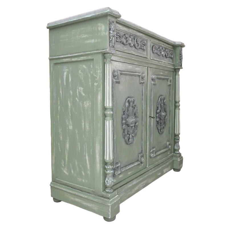 Antique Mediterranean Side Table with Marble Top for sale at Pamono