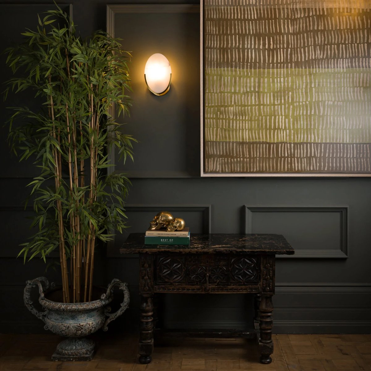 Mosman Brass Disk Wall Sconce from Pure White Lines for sale at Pamono