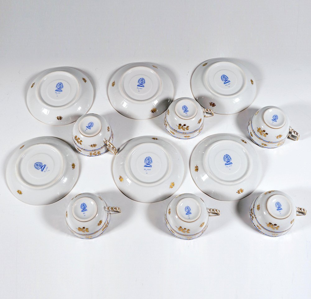 Blue Mocha Coffee Set, Set of 15 for sale at Pamono