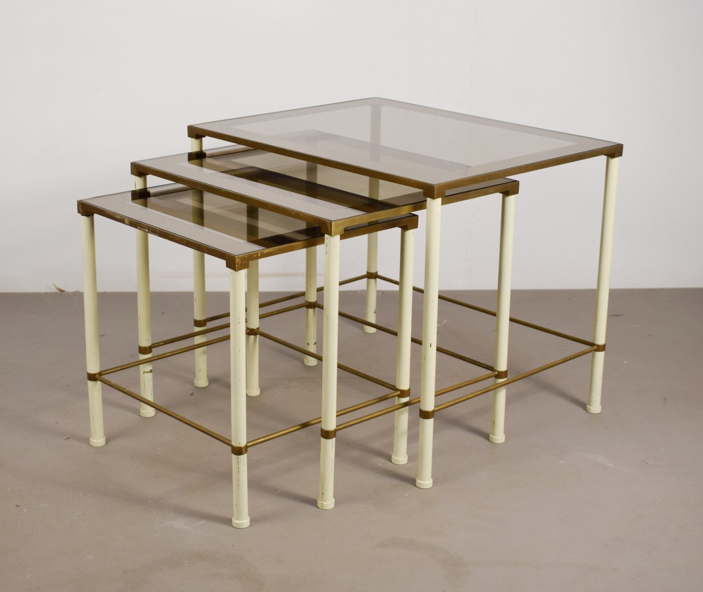Tri Stackable Tables, Italy, 1960s, Set of 3 for sale at Pamono
