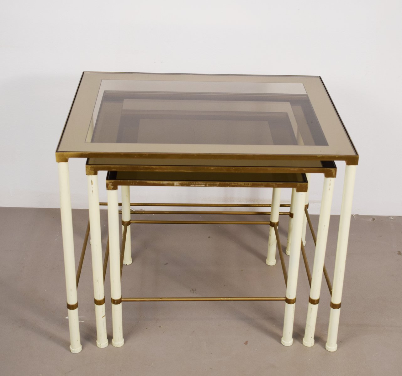 Tri Stackable Tables, Italy, 1960s, Set of 3 for sale at Pamono