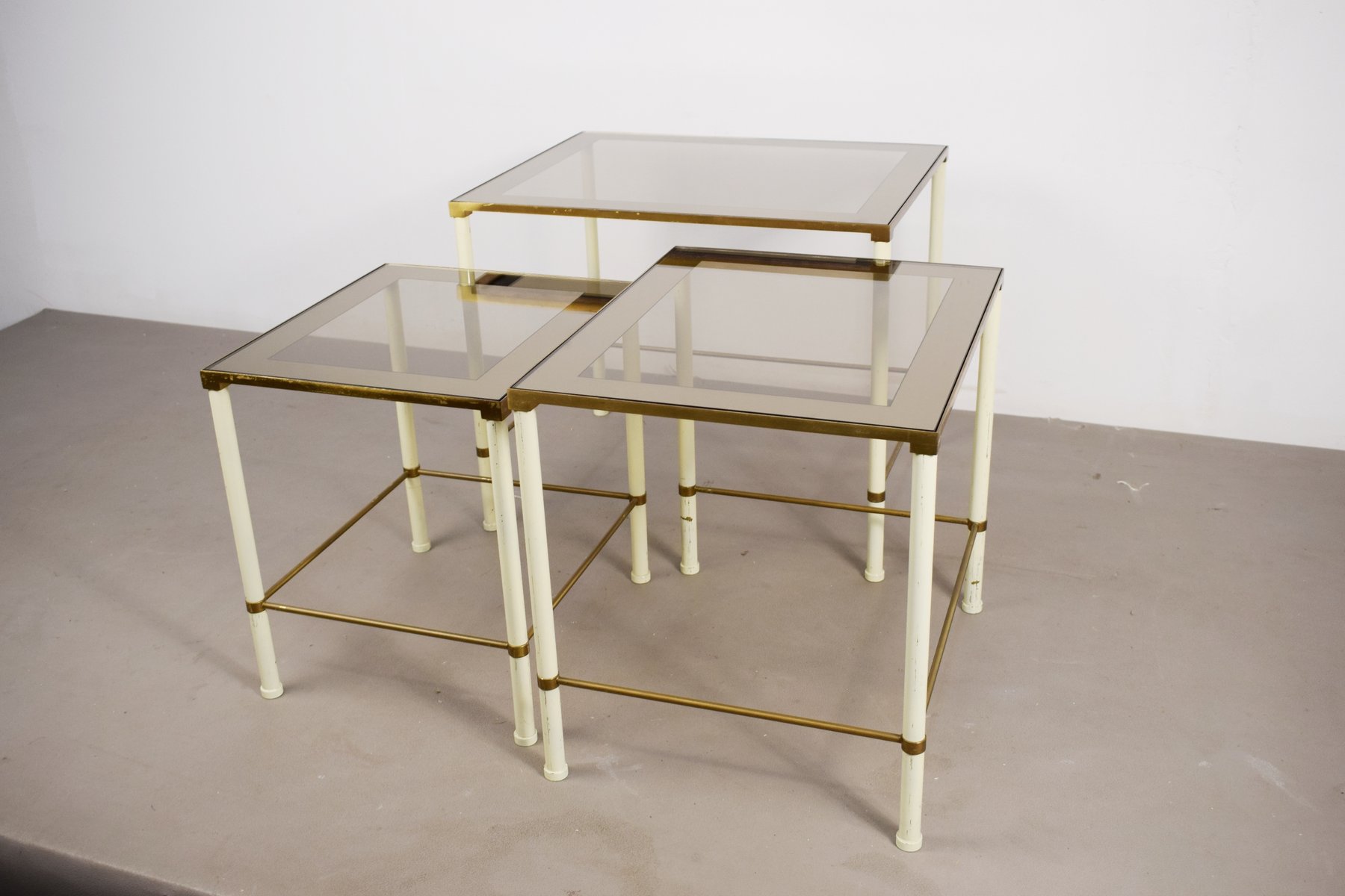 Tri Stackable Tables, Italy, 1960s, Set of 3 for sale at Pamono
