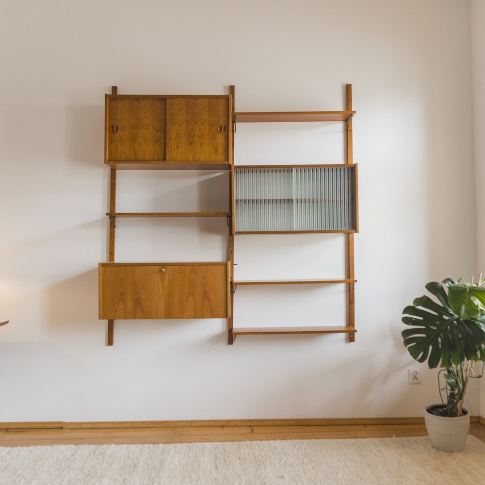 Mid-Century Modern Teak Wall Unit attributed to Kurt Østervig, 1960 for ...