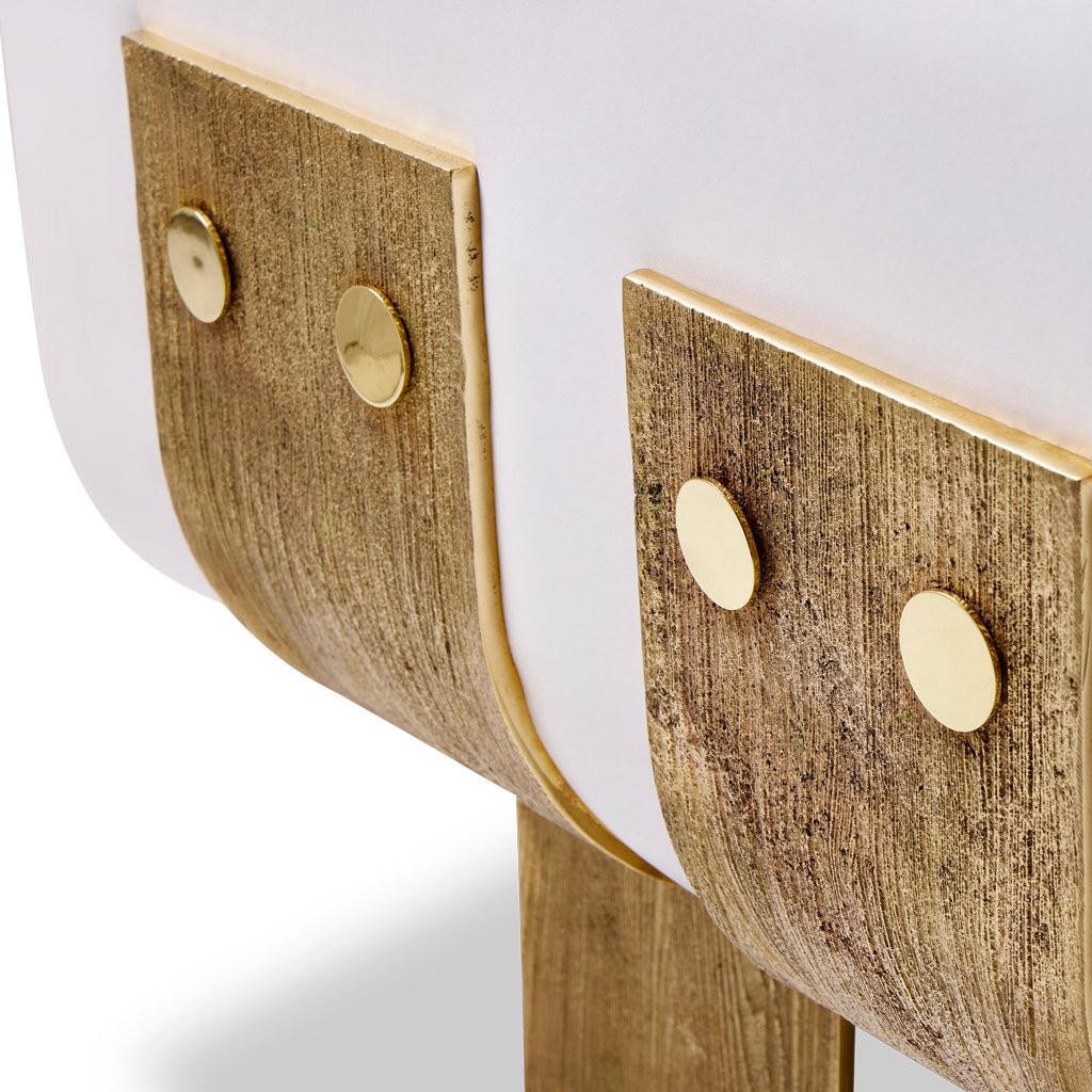 Modern Primal Statement Lounge Chair in White Leather by Egg Designs ...