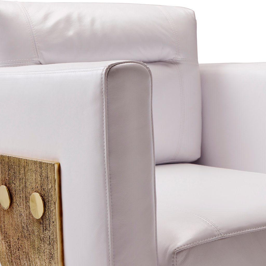 Modern Primal Statement Lounge Chair in White Leather by Egg Designs ...
