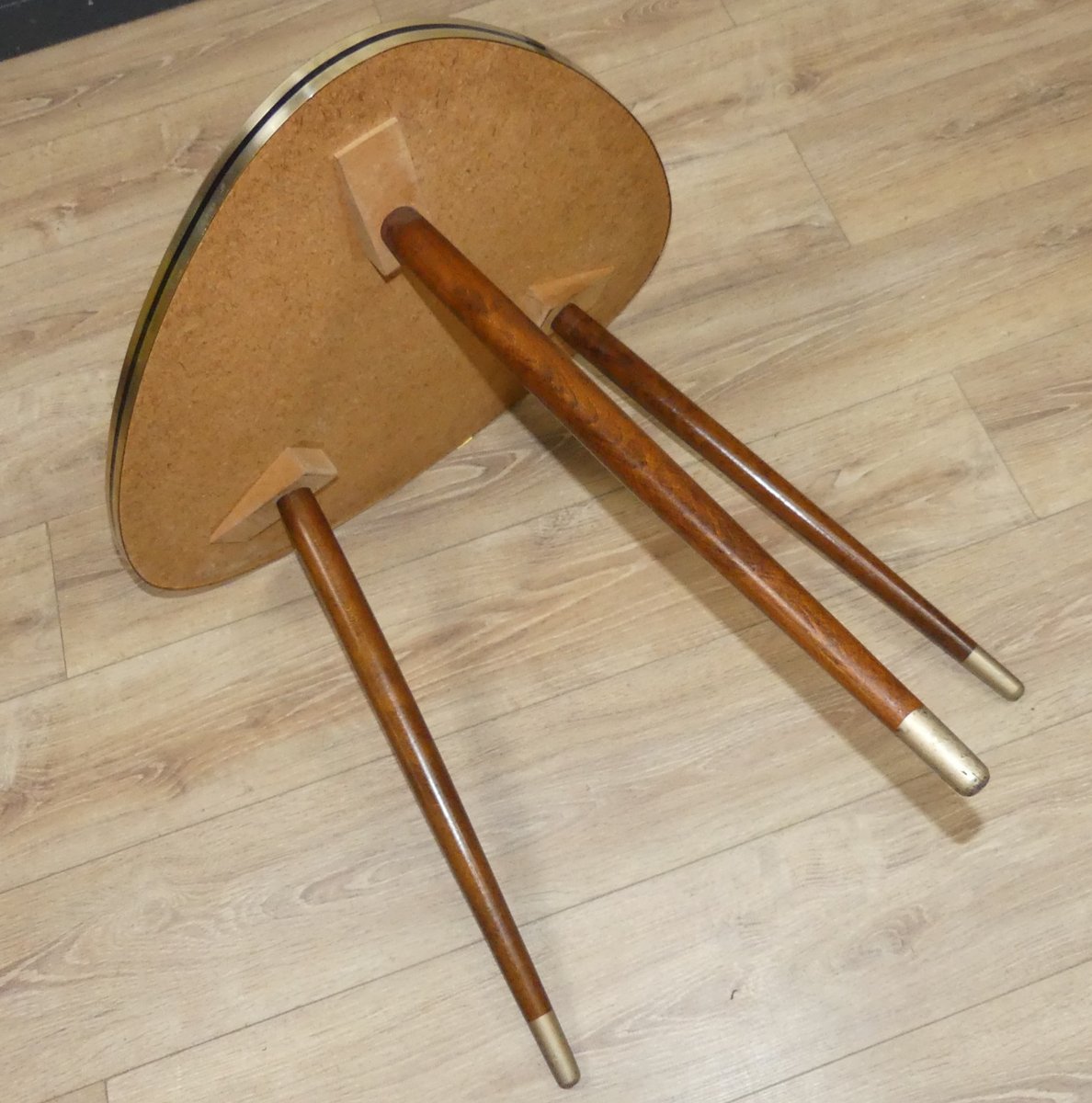 Cocktail Table Black Glass Top Gold Asia Kidney Table, 1950s for sale ...