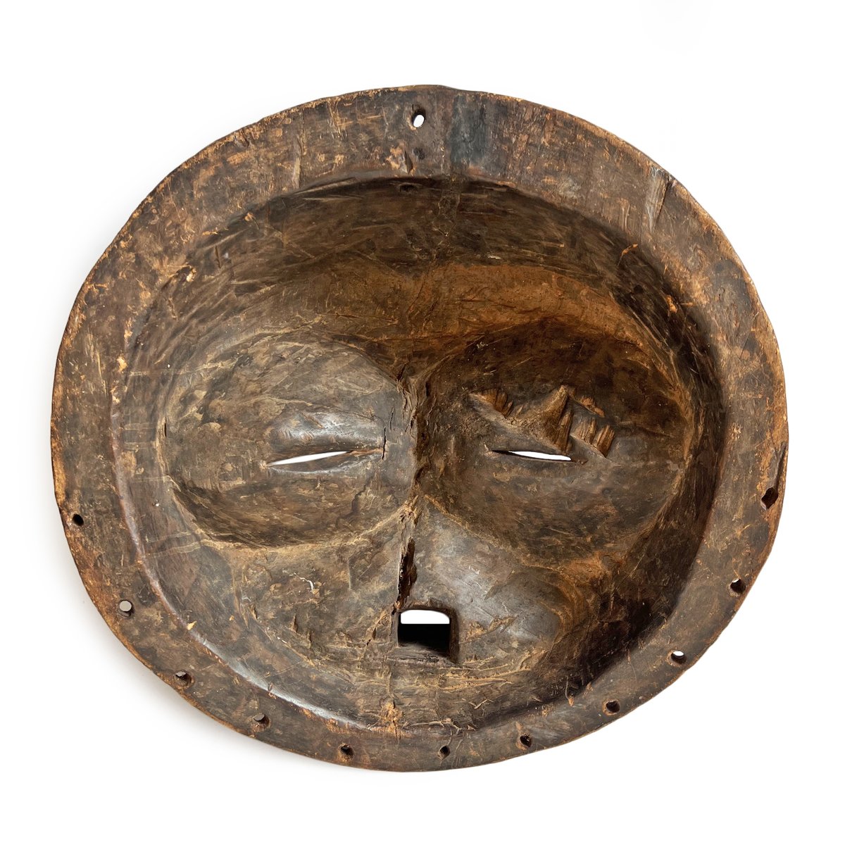 Early Mbunda Moon Mask, 1890s for sale at Pamono