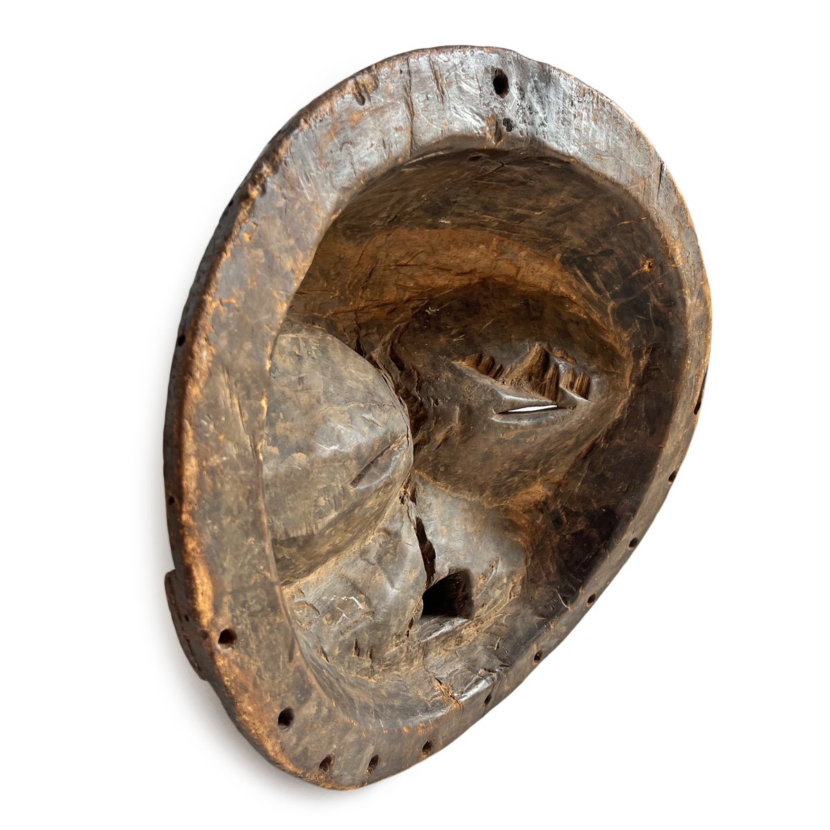 Early Mbunda Moon Mask, 1890s for sale at Pamono