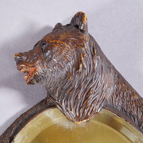 Antique Victorian Vanity Mirror with Bear, 1900s for sale at Pamono