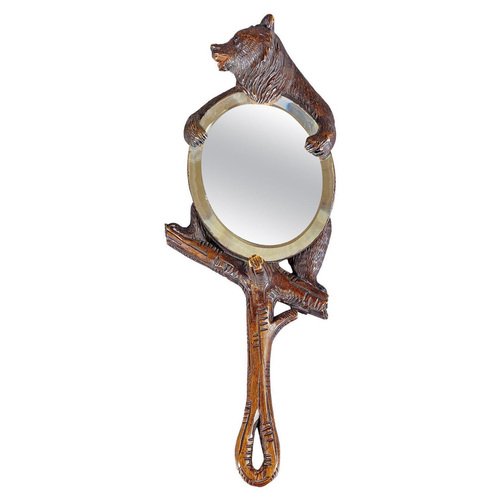 Antique Victorian Vanity Mirror with Bear, 1900s for sale at Pamono