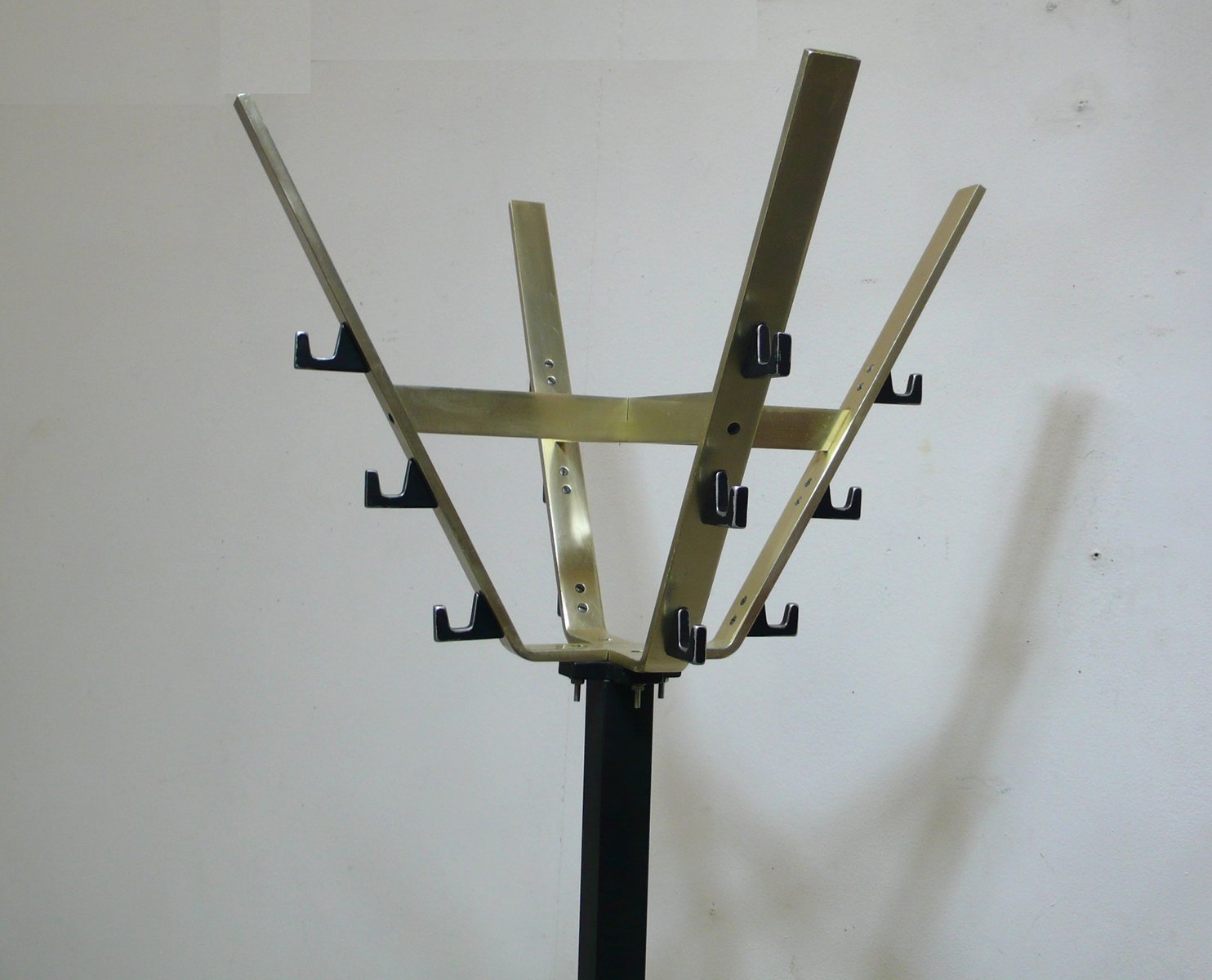 Mid-Century Modern Hallway Coat Rack Metal Stand with 12 Hooks and ...