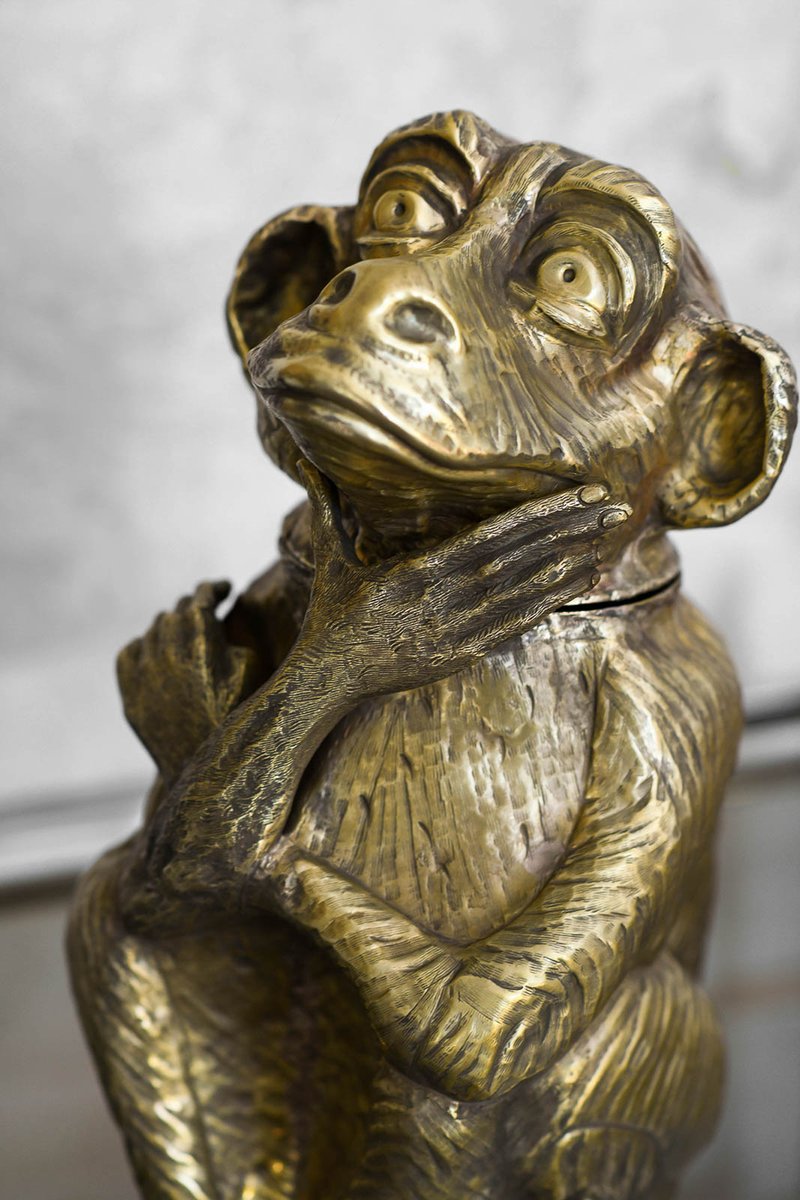 Cantilevered Brass Monkey Ice Bucket for sale at Pamono