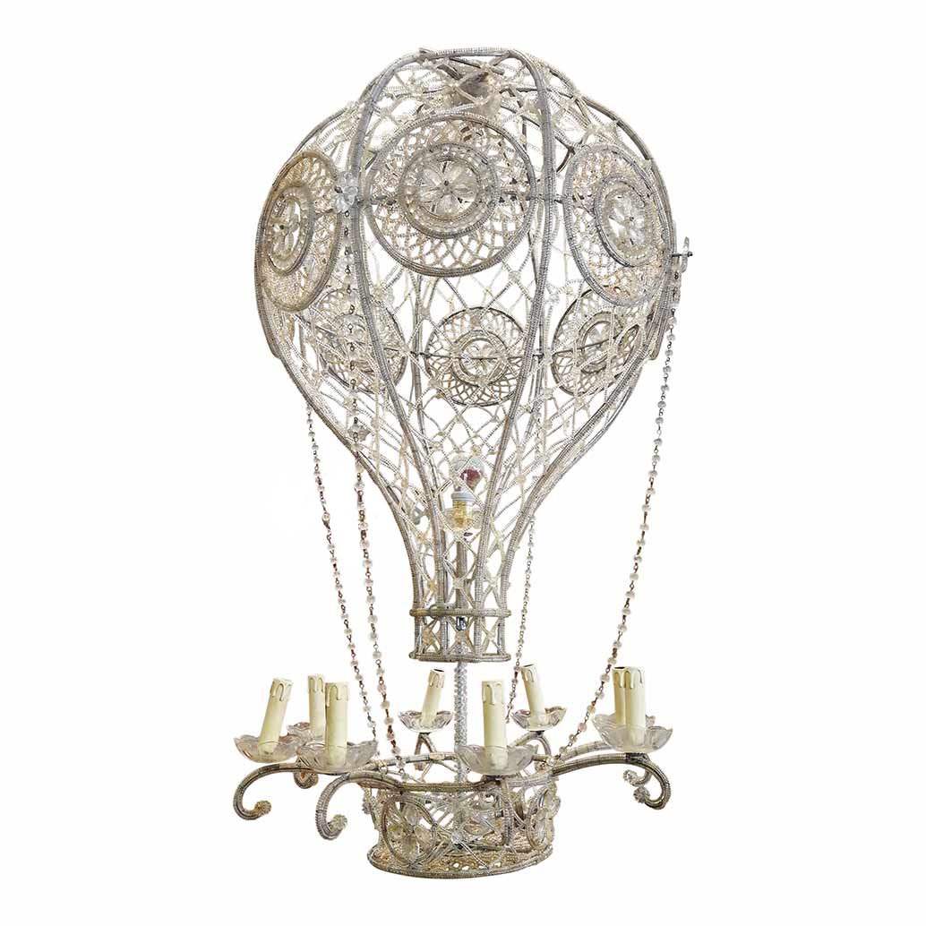 Hot Air Balloon Chandelier, Venice, 1920s for sale at Pamono