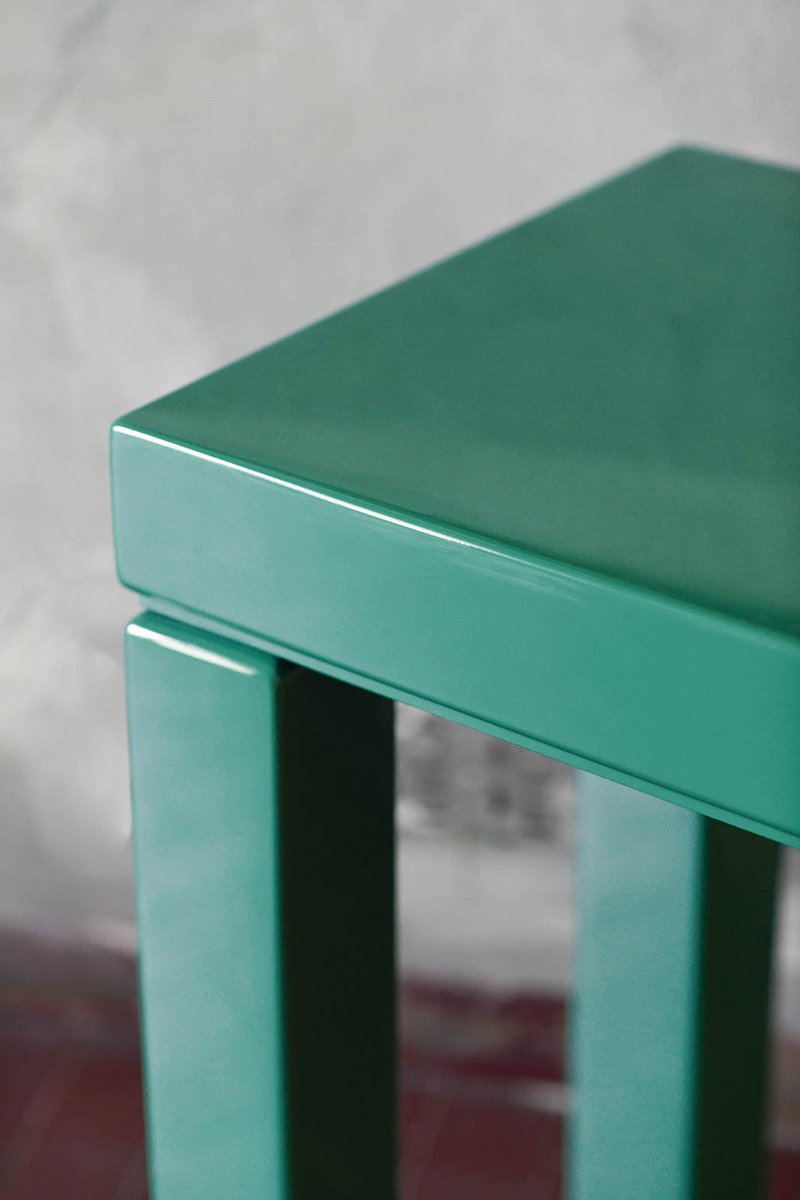 Lacquered Green Console, 1970s for sale at Pamono