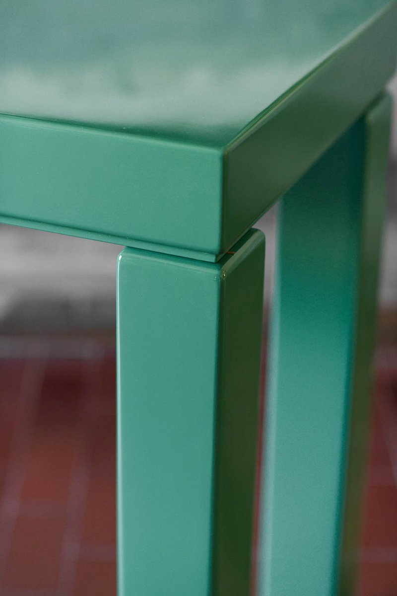 Lacquered Green Console, 1970s for sale at Pamono