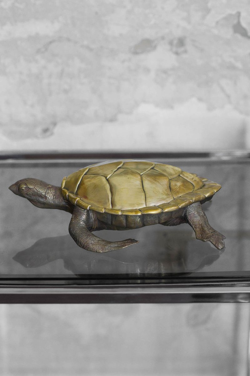 Brass Turtle Storage Box for sale at Pamono