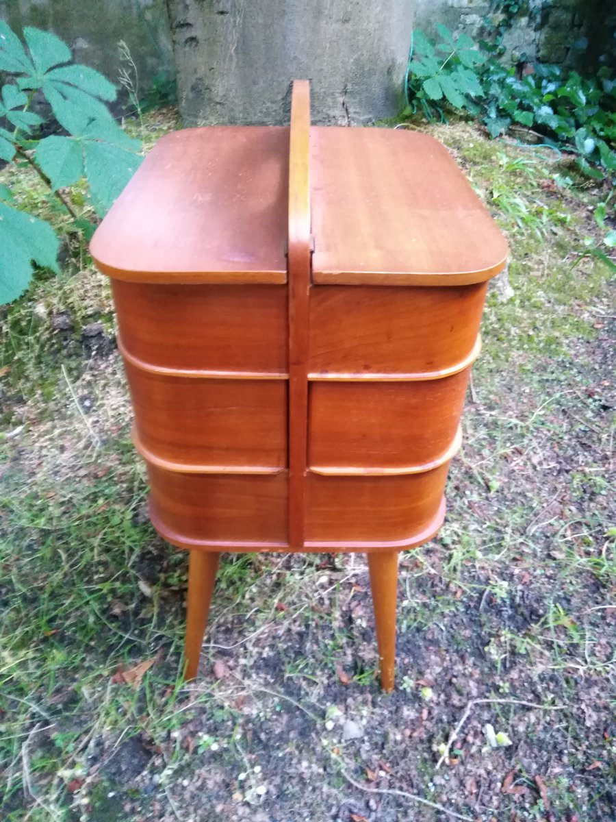 Vintage Danish Sewing Box, 1960s for sale at Pamono