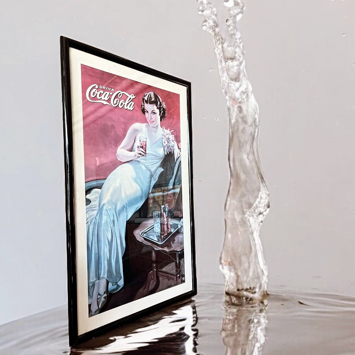 Vintage Coca Cola Poster, 1970s for sale at Pamono
