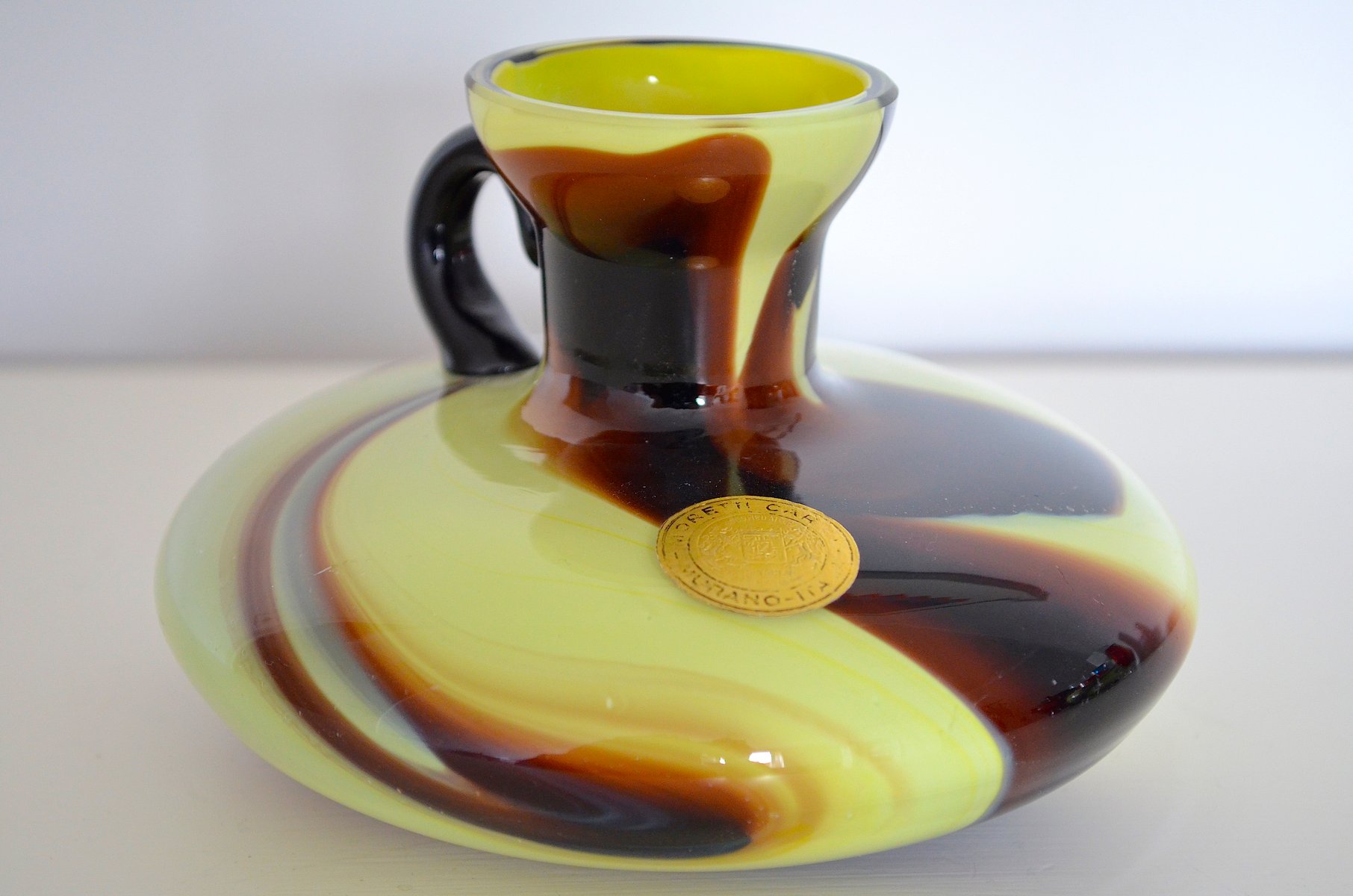 Vintage Murano Glass Vase by Carlos Moretti, 1970s for sale at Pamono