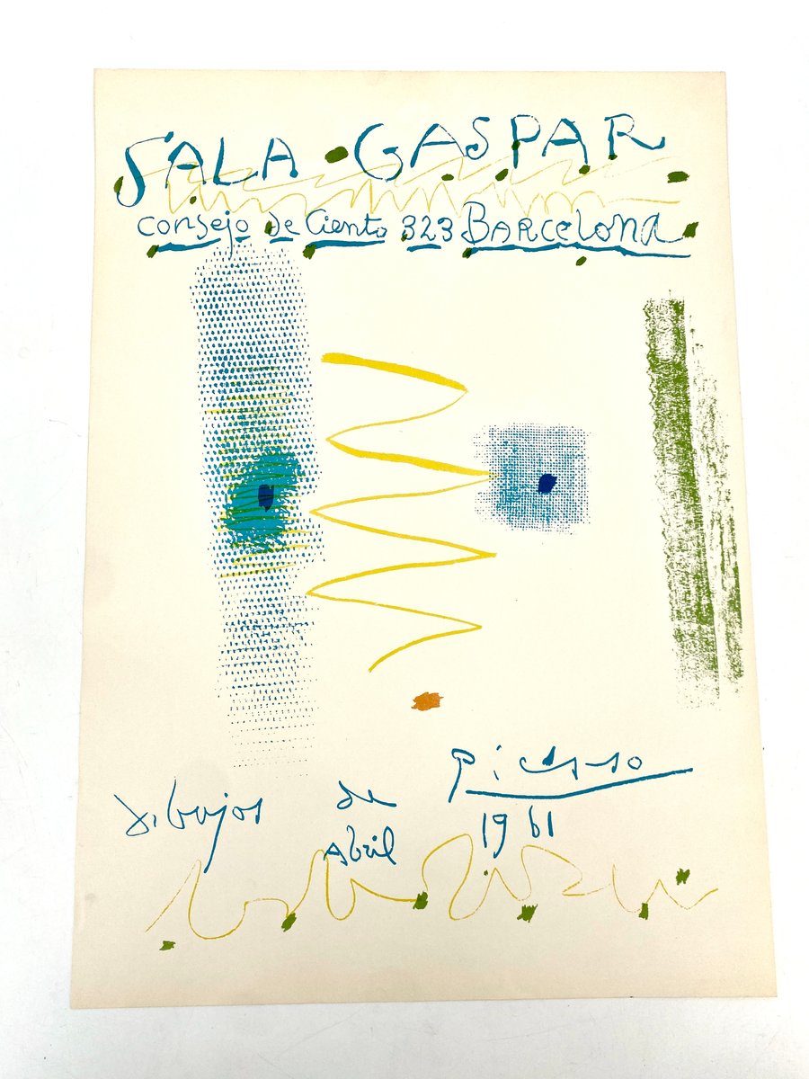 Original Exhibition Poster for Pablo Picasso at the Sala Gaspar Gallery ...