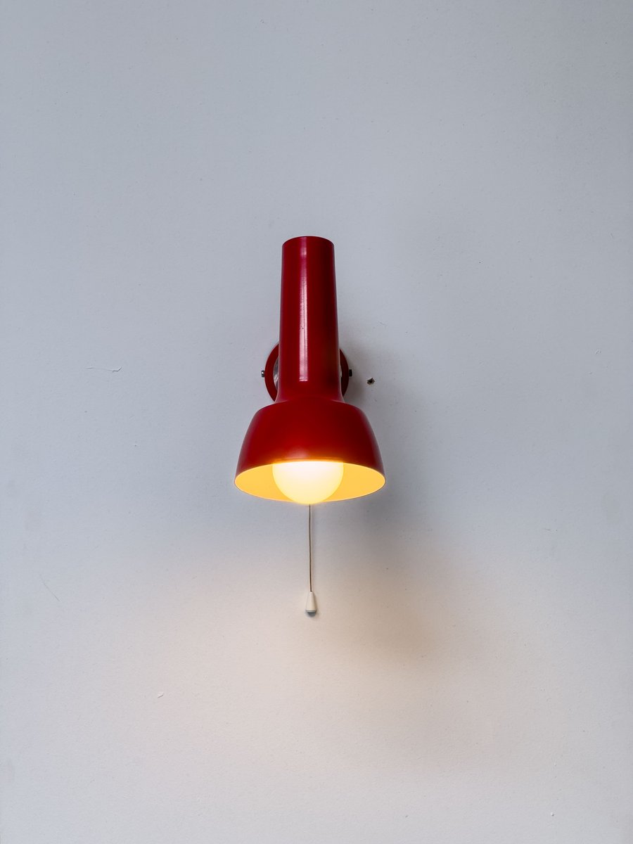 Vintage Red Wall Sconce, 1960s for sale at Pamono