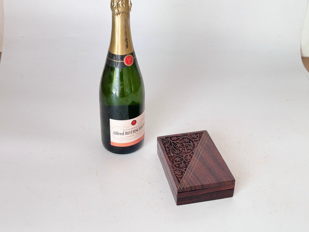 Decorative Cigarette Box in Wood, India, 1960s for sale at Pamono