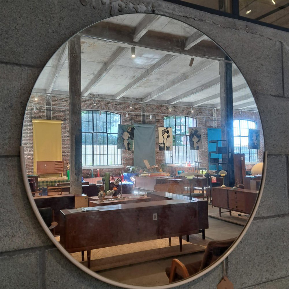 Round Mirror, Denmark, 1960s for sale at Pamono