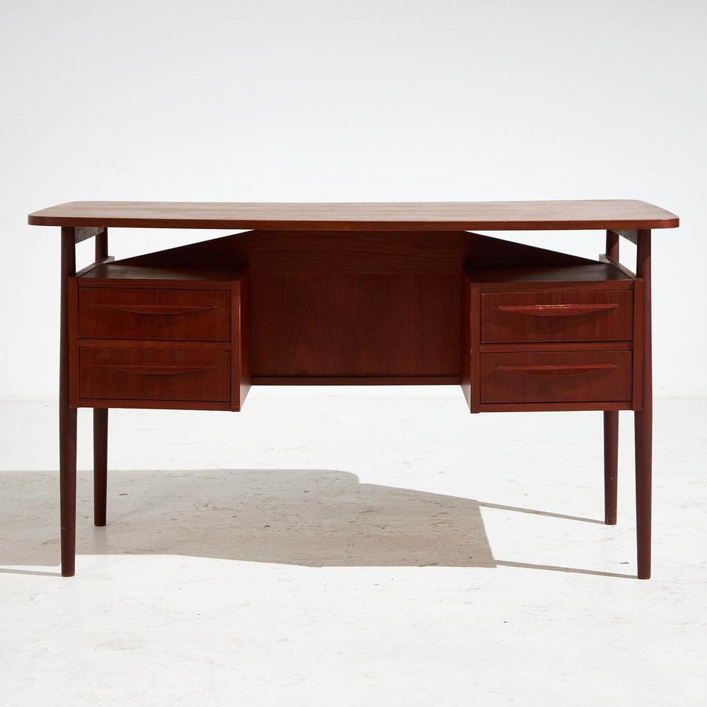 Teak Desk by Gunnar Nielsen Tibergaard, 1960s for sale at Pamono