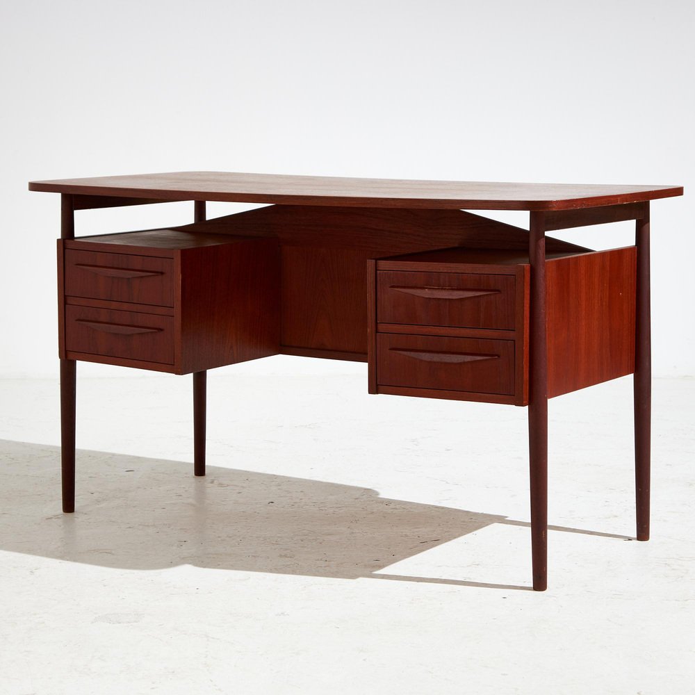 Teak Desk by Gunnar Nielsen Tibergaard, 1960s for sale at Pamono