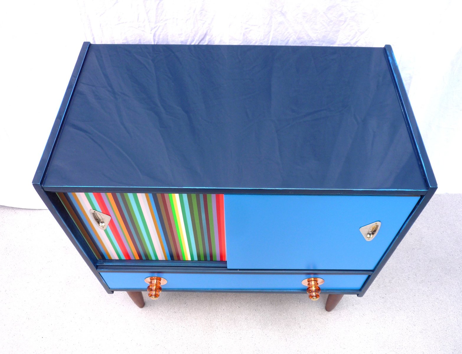 Vintage Blue Chest of Drawers for sale at Pamono