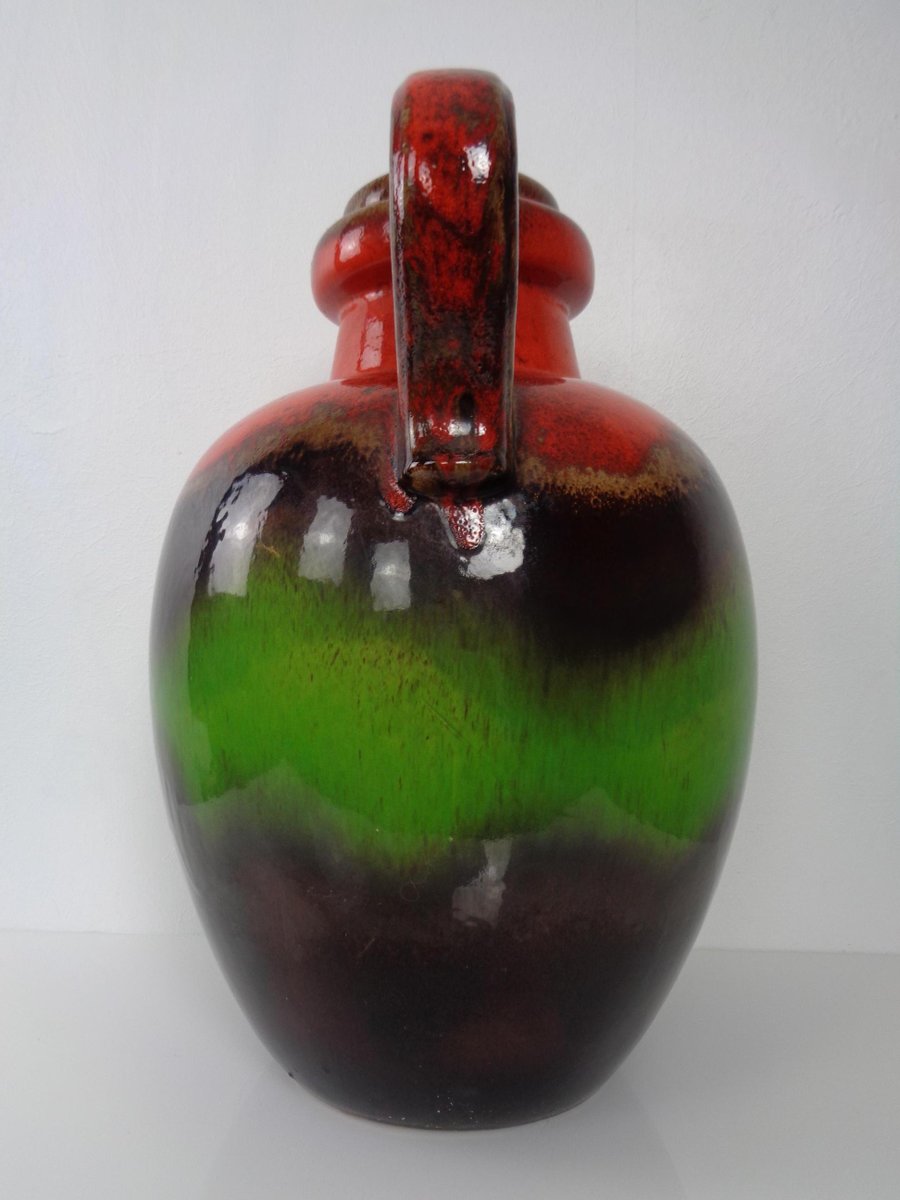 Large Glazed Pop Art Lava Ceramic 486-48 Vase from Scheurich, Germany ...