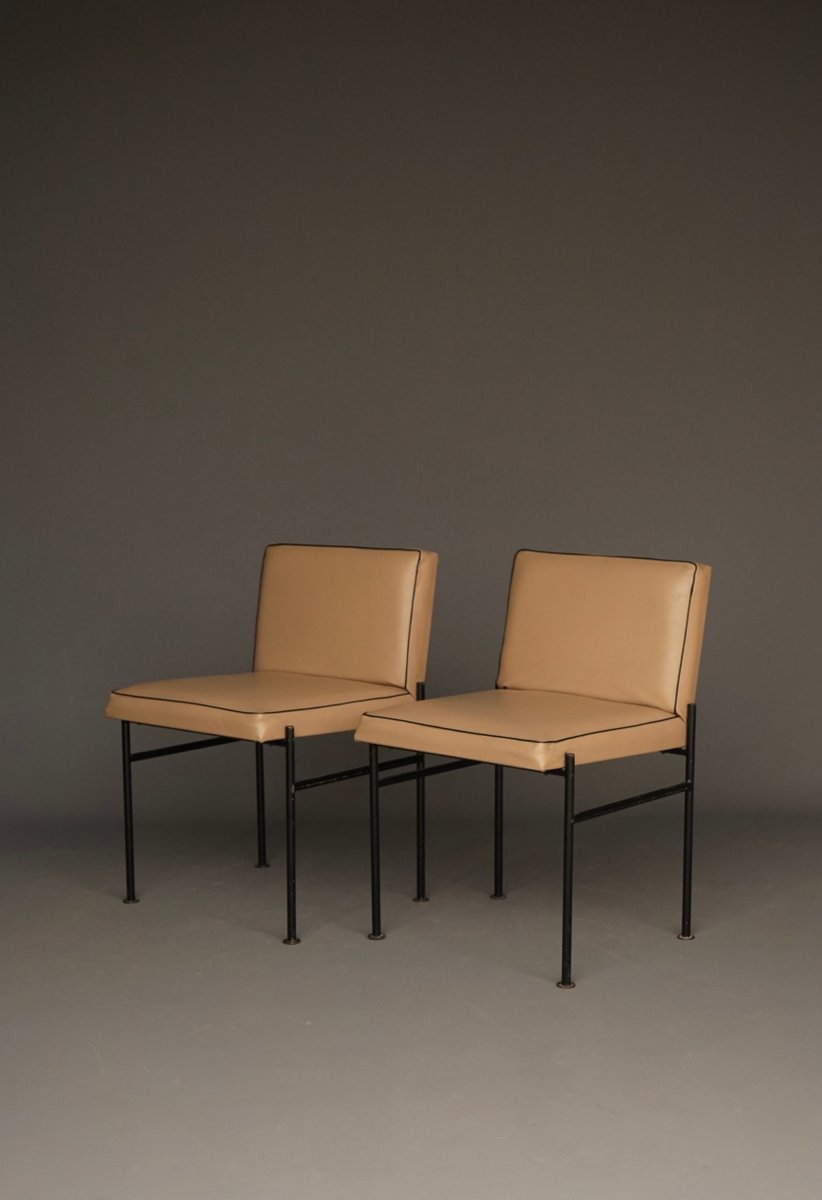 Modernist Side Chairs by Wim Den Boon, 1960s. Set of 2 for sale at Pamono