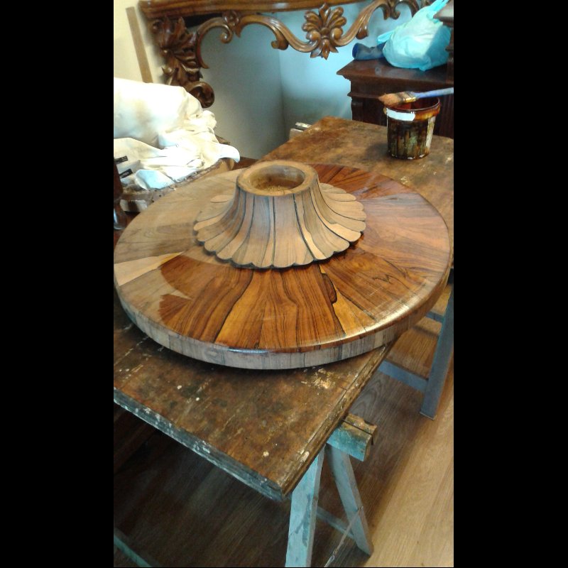 19th Century Round Sail Table in Rosewood for sale at Pamono