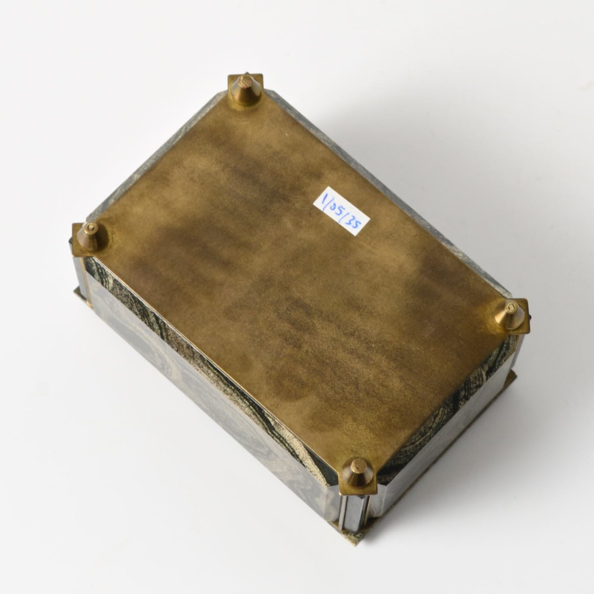 Green Jasper and Serpentinite Stone Box, 1950s for sale at Pamono