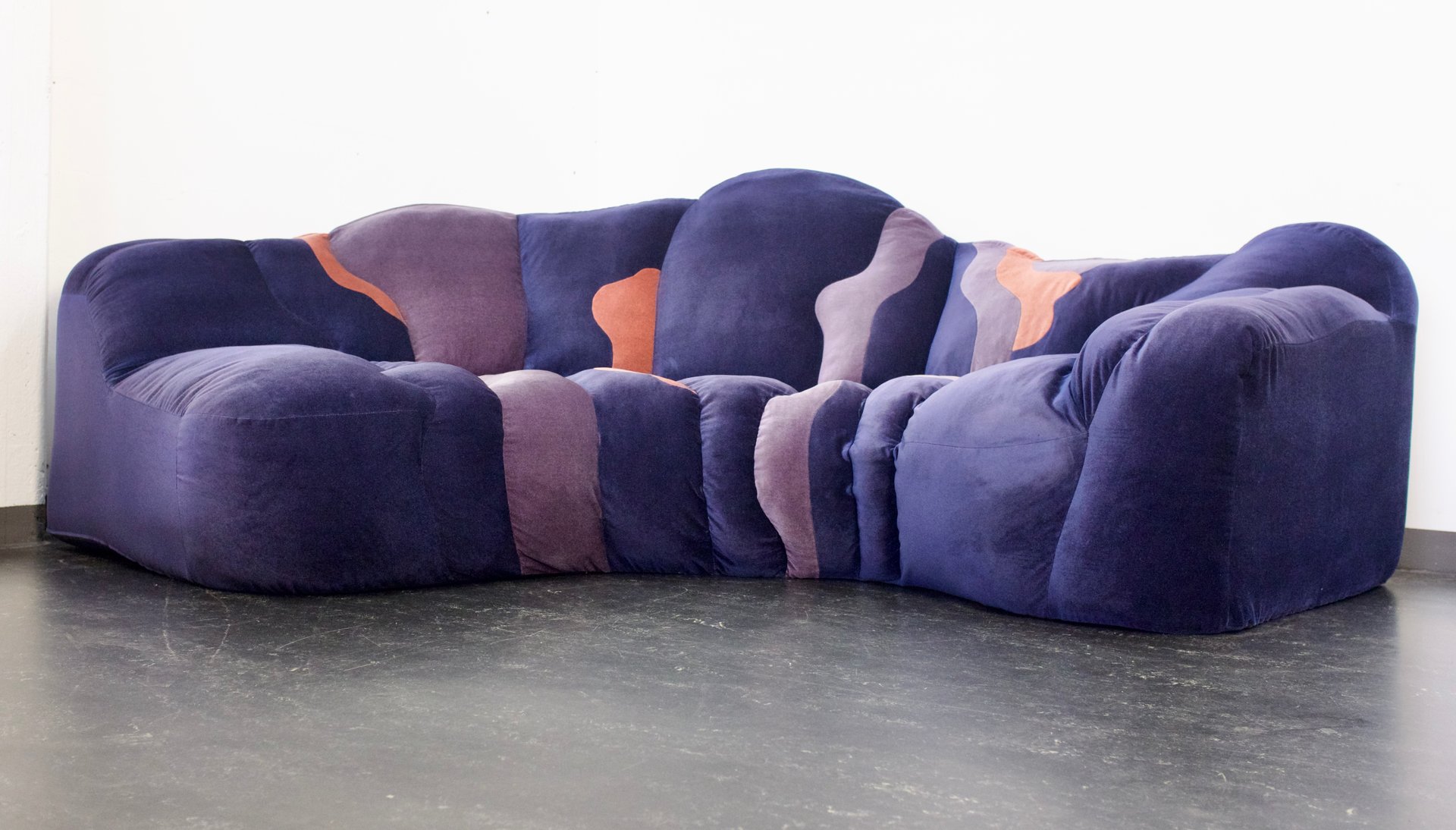 Postmodern Organic Polster Mit Pep Design Studio Sofa in Velour ...