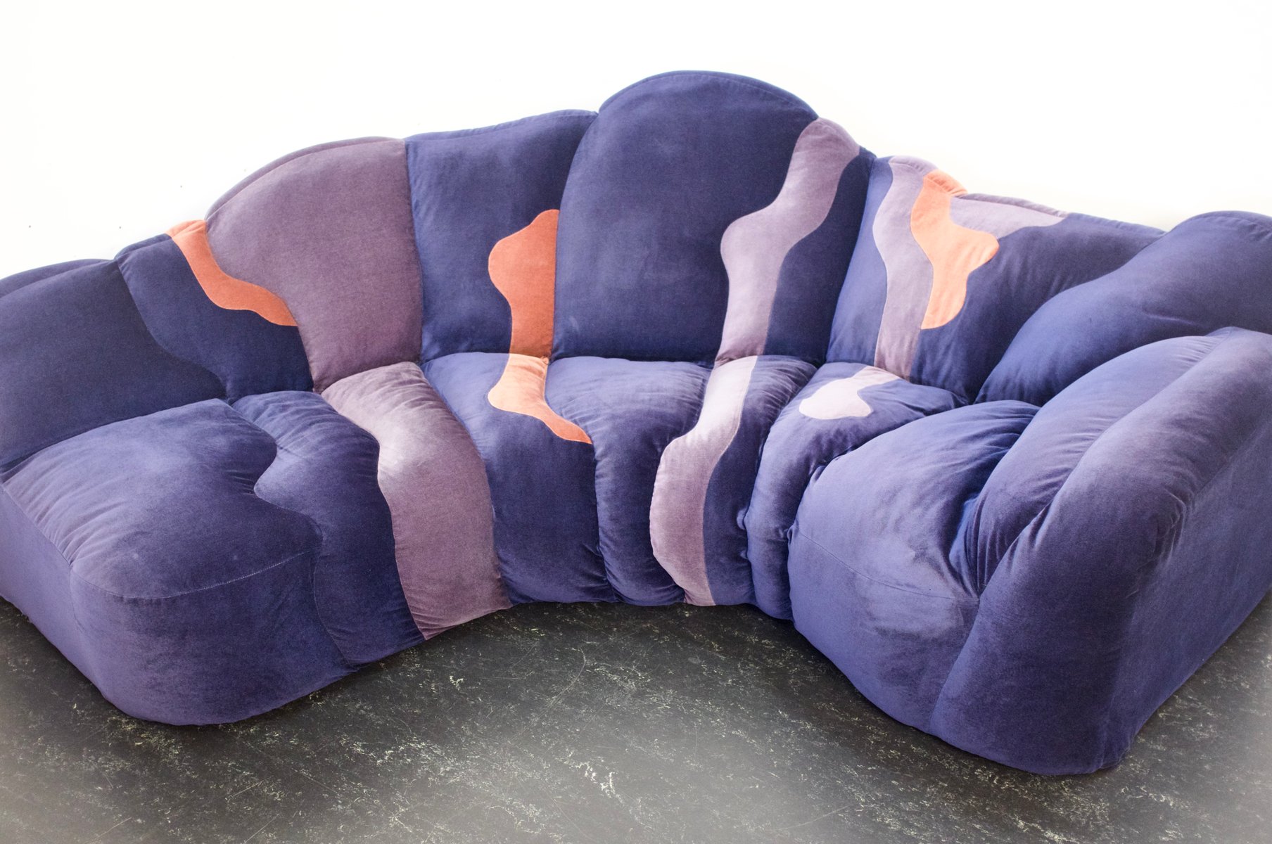 Postmodern Organic Polster Mit Pep Design Studio Sofa in Velour ...