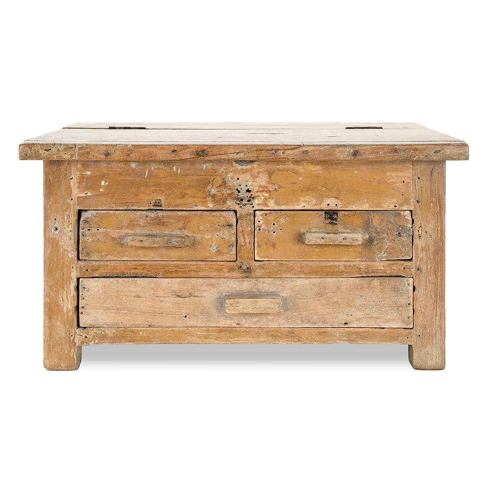 Small Weathered Wooden Storage Unit for sale at Pamono