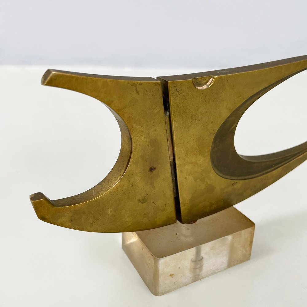 Italian Modern Brutalist Style Bronze Sculpture by Edmondo Cirillo ...