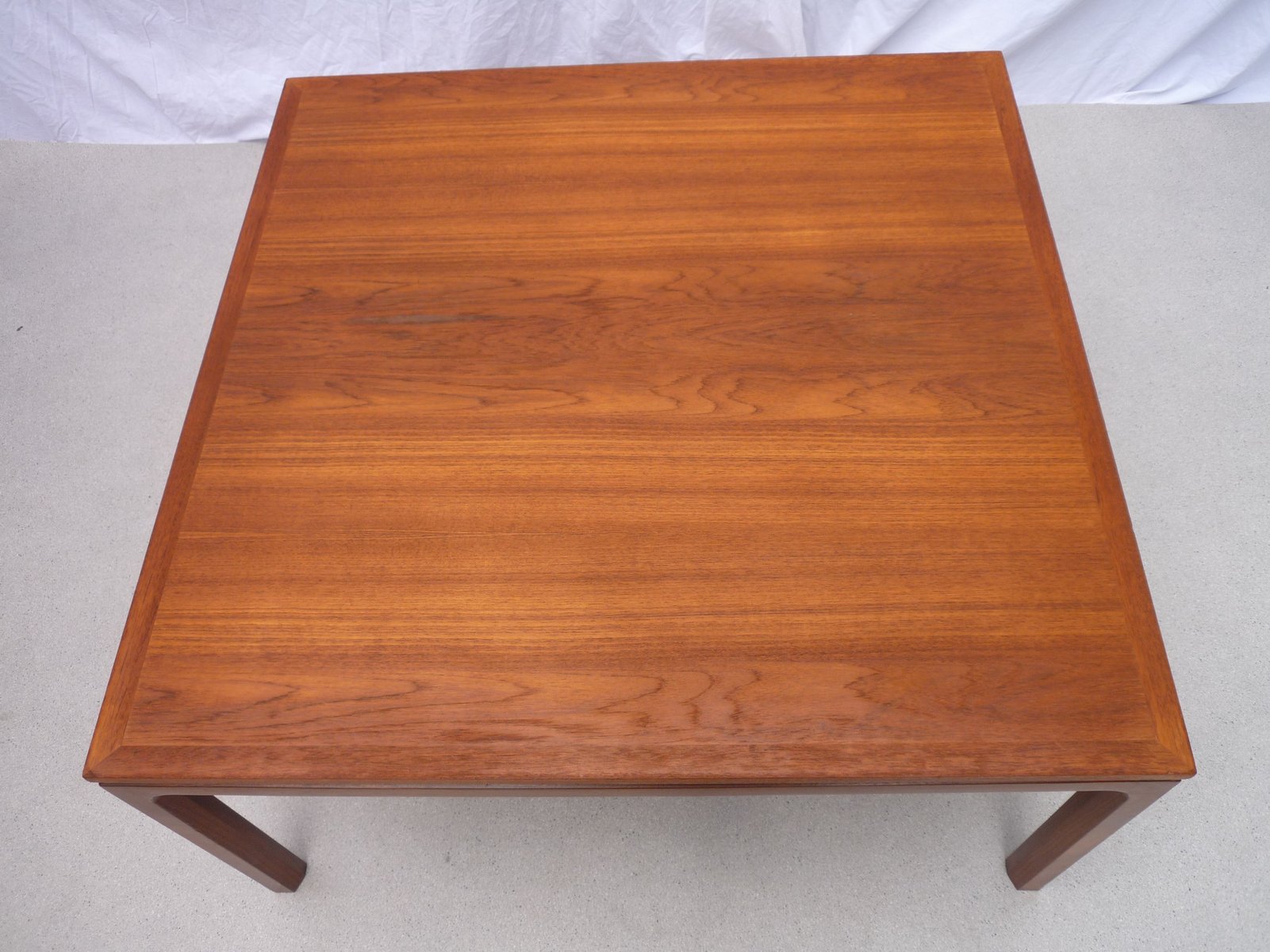 Square Teak Coffee Table, 1970s for sale at Pamono