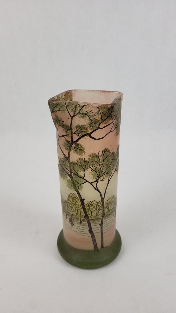 Legras Enameled Glass Vase, 1900s for sale at Pamono