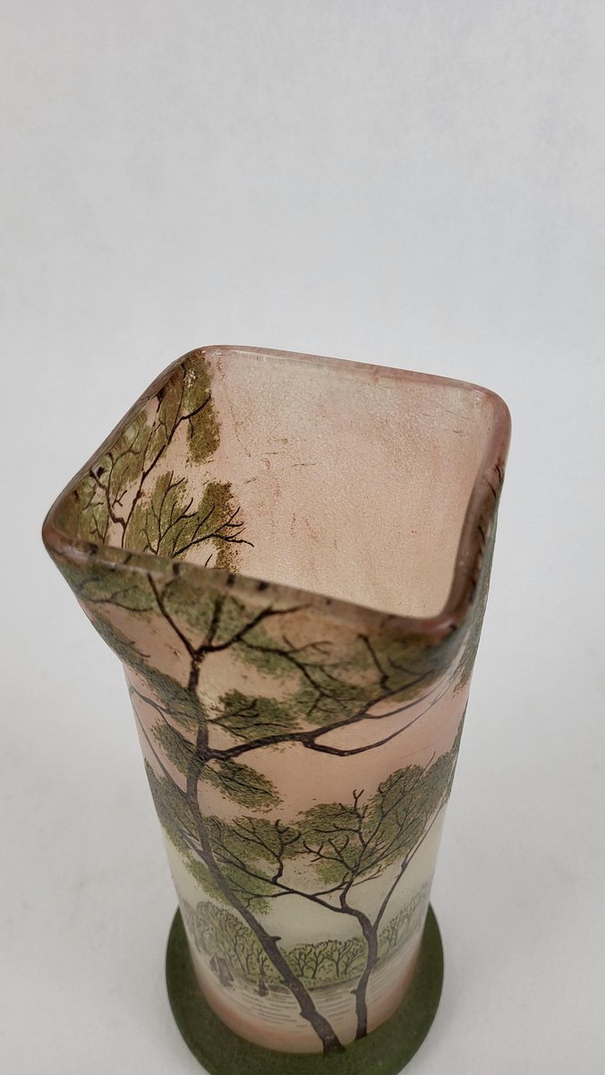 Legras Enameled Glass Vase, 1900s for sale at Pamono