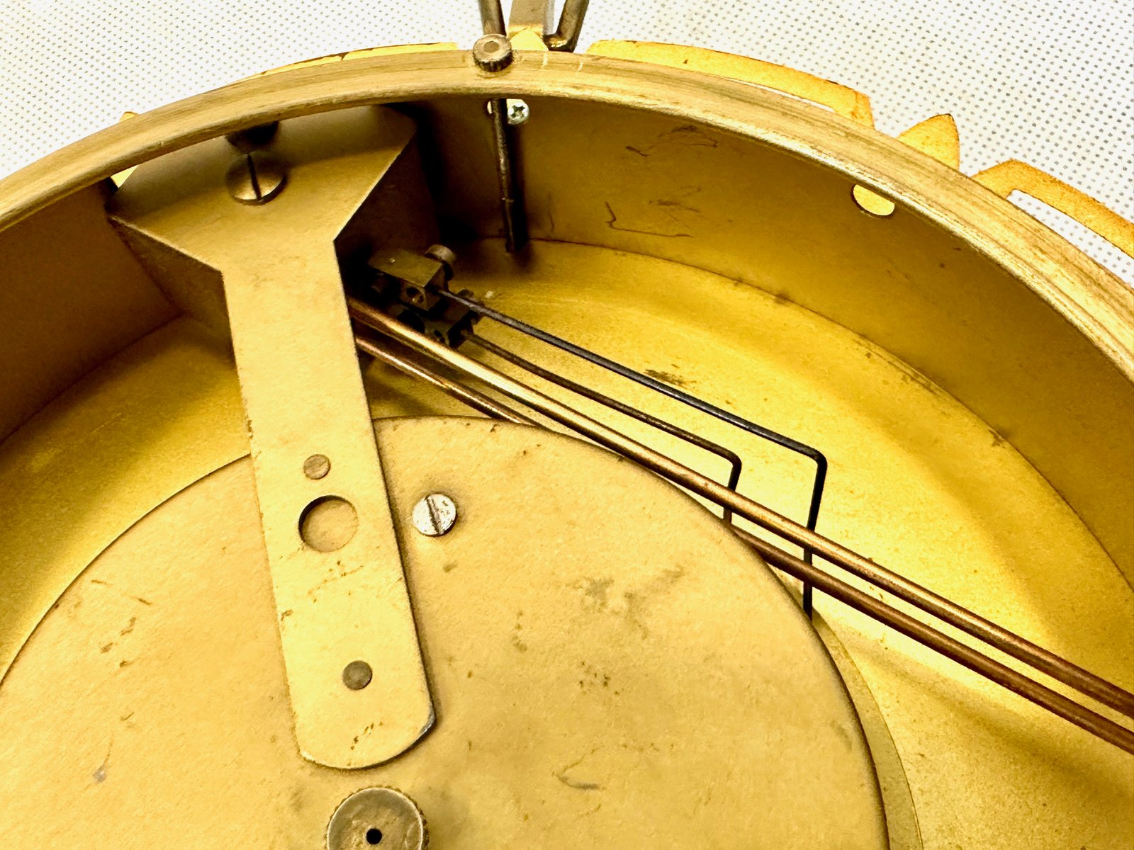 Mid-Century Brass Wall Clock from Atlanta, 1960s for sale at Pamono