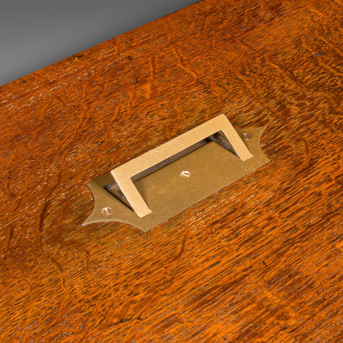 Antique English Country House Parlour Game Case in Oak for sale at Pamono