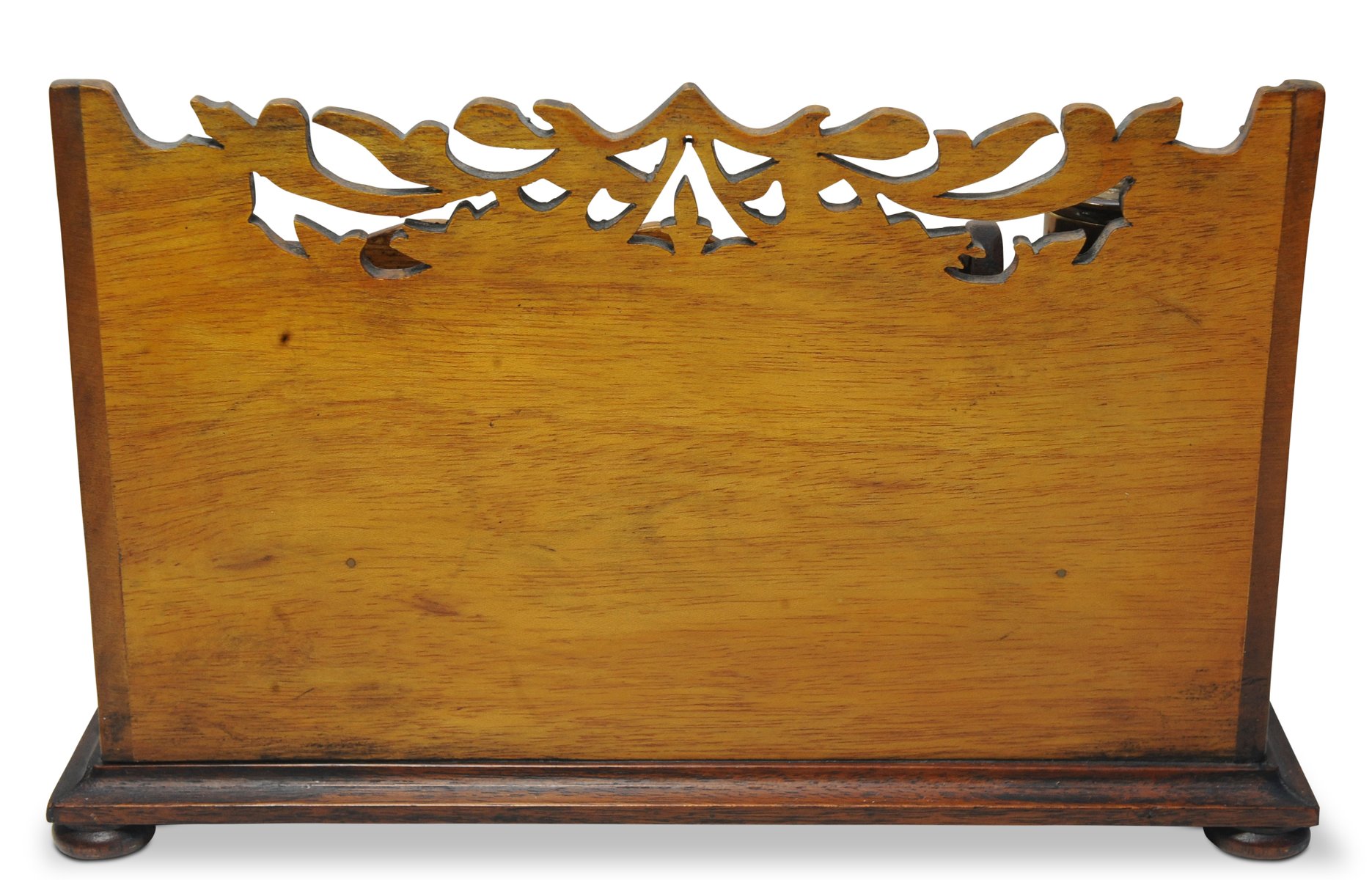 Victorian Oak Hand Crafted Letter Rack with Intricately Cut Art Nouveau ...