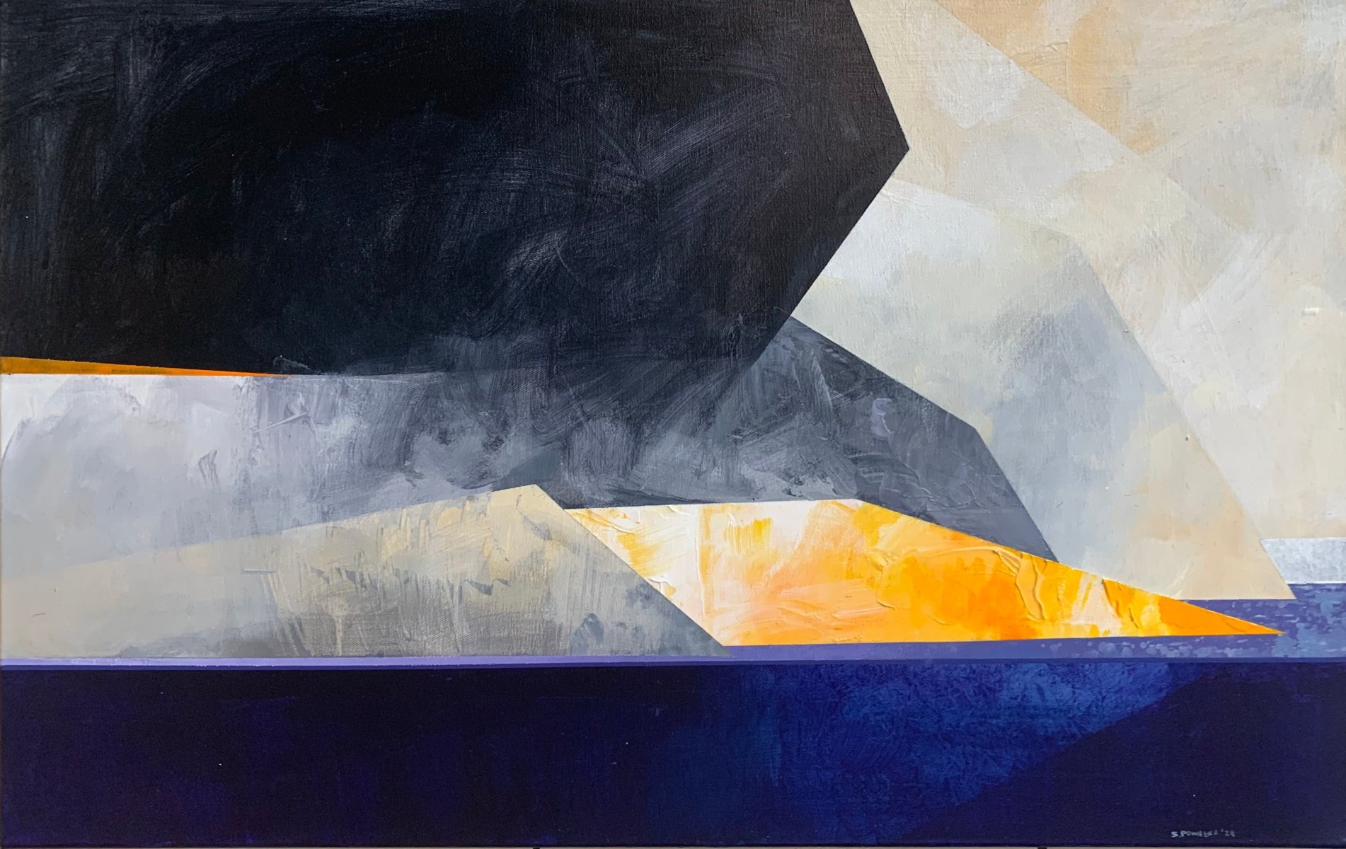 Sergiusz Powalka, Czarny Staw Gasienicowy I (Triptych), 2024, Acrylic on Canvas for sale at Pamono