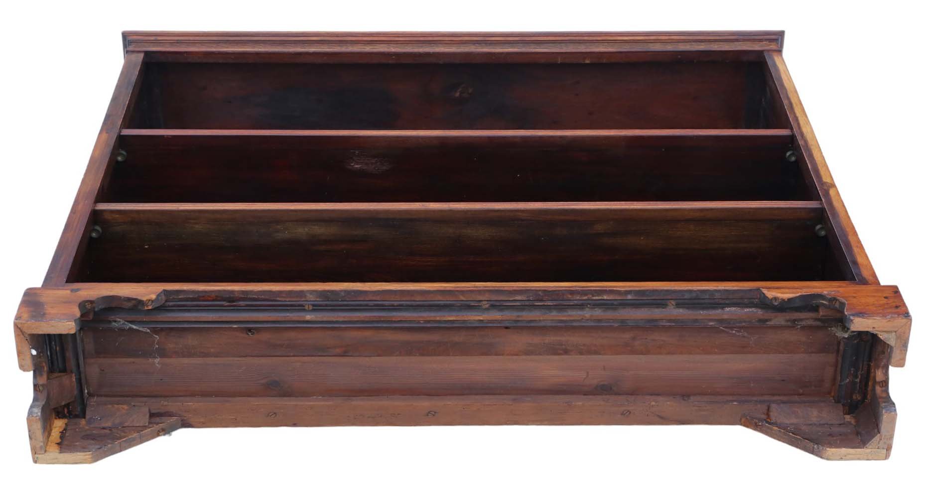 Large Antique Red Walnut Adjustable Bookcase, 1890s for sale at Pamono