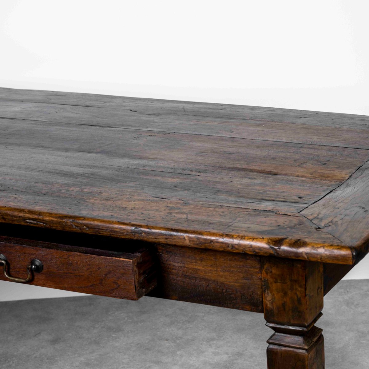 Neoclassical Oak Refectory Table for sale at Pamono