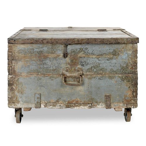Storage Box on Wheels in Weathered Wood for sale at Pamono